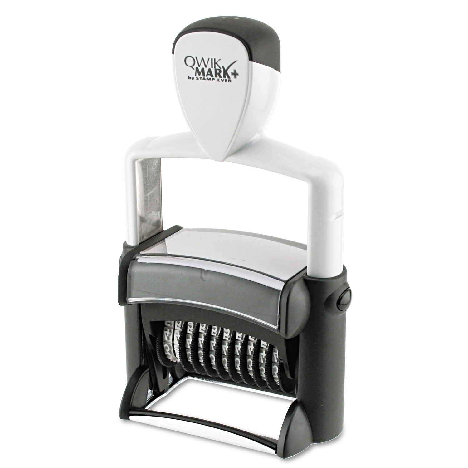 Professional Self-Inking Custom Number Stamp, 2.25" x 1.31", Black/Blue ...