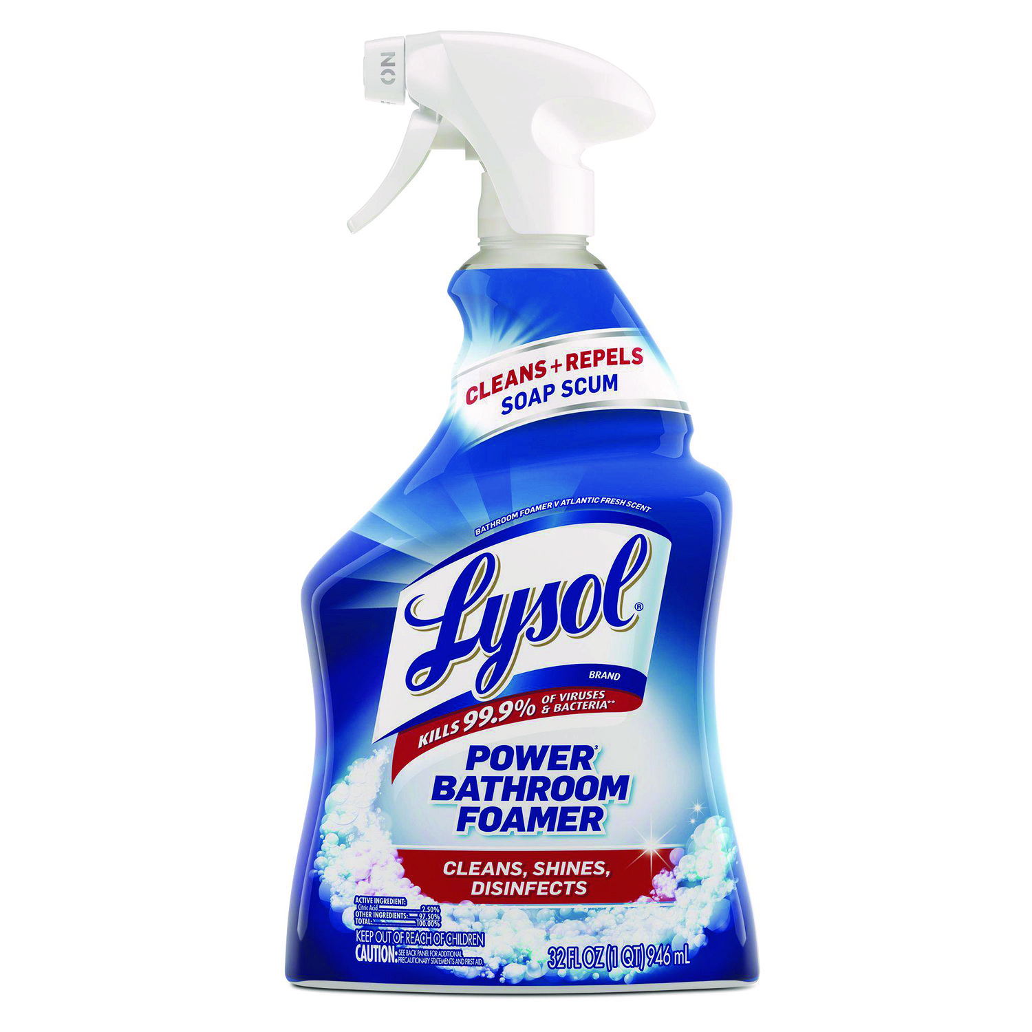LYSOL® Brand Disinfectant Power Bathroom Foamer, Liquid, Atlantic Fresh Scent, 32 oz Spray ...