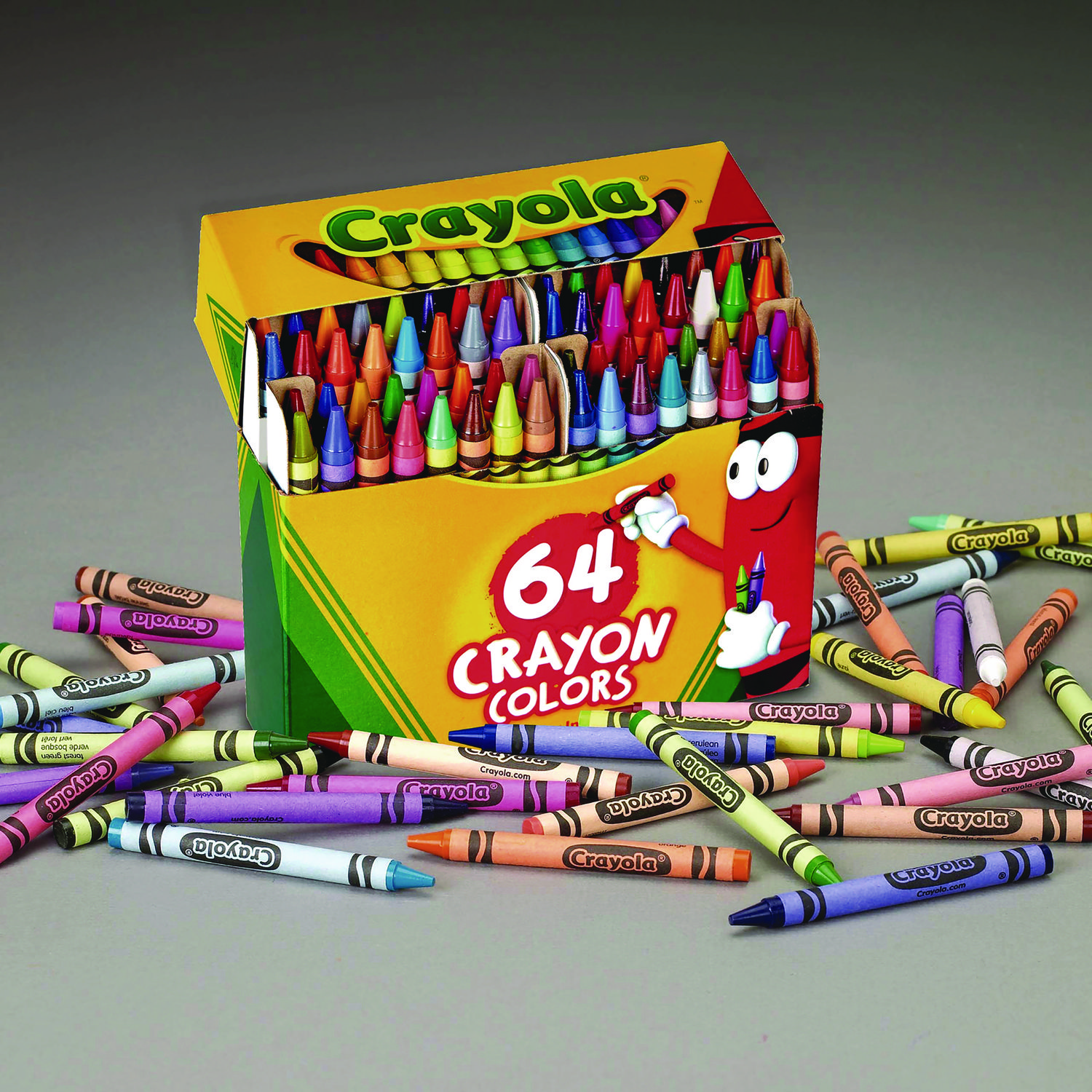 Classic Color Crayons, Classic Flip-Top Box with Built-In Sharpener ...