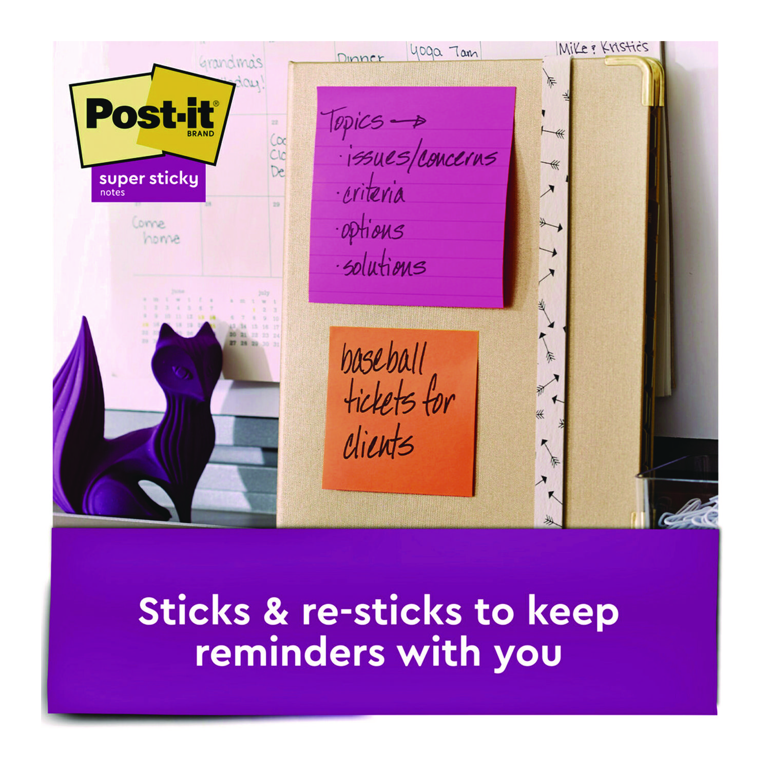 Post-it® Notes Super Sticky Note Pads in Summer Joy Color Collection ...