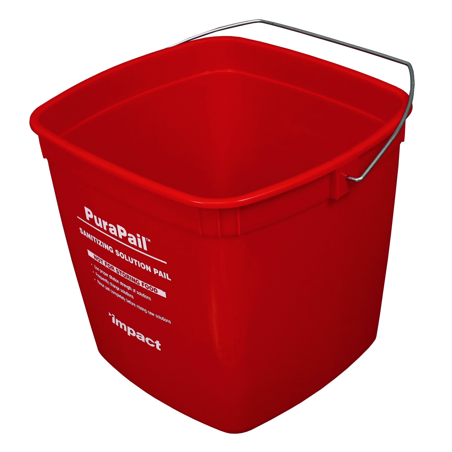 Impact® PuraPail Sanitizing Bucket, 6 qt, Polyethylene, Red ; | Pike ...