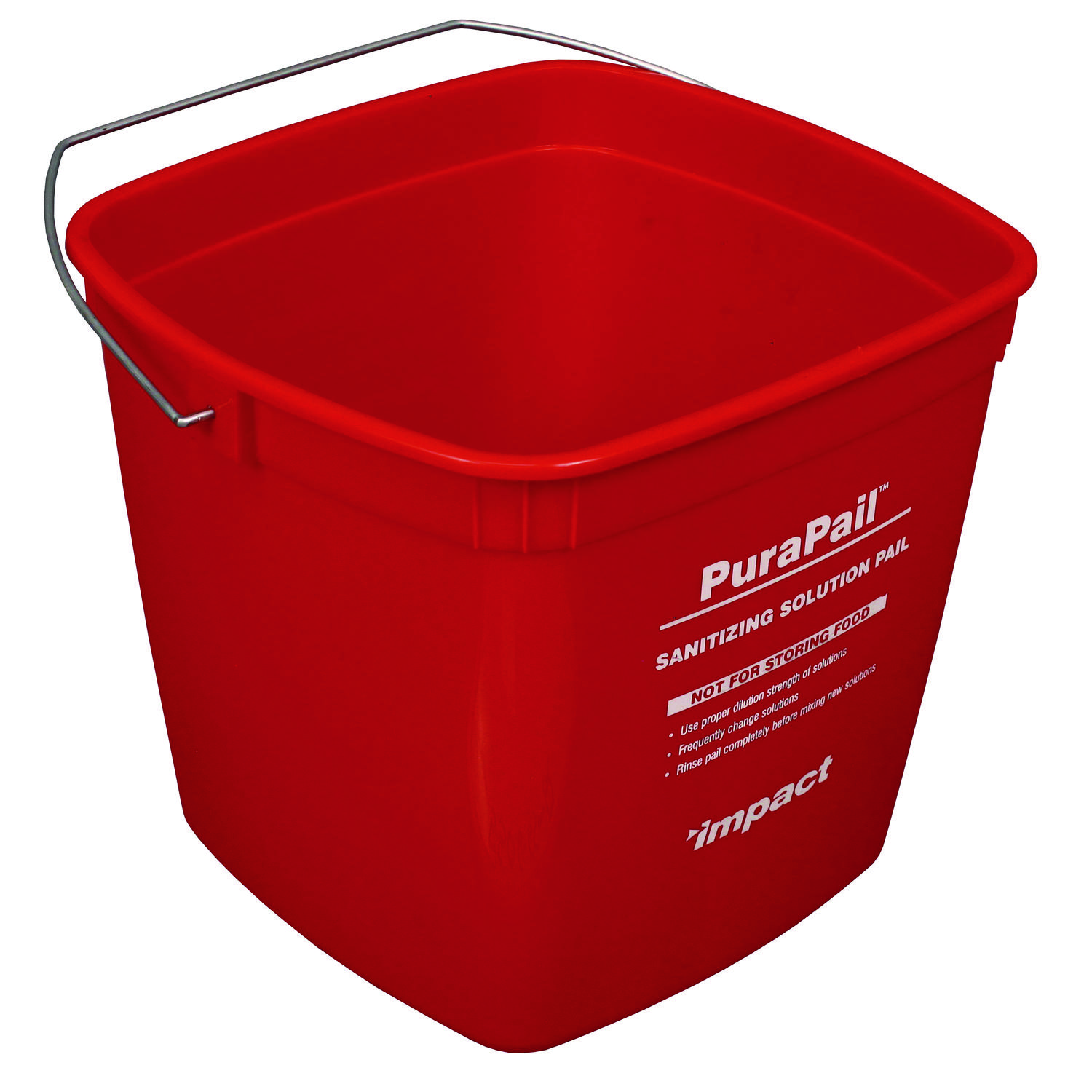 Impact® PuraPail Sanitizing Bucket, 6 qt, Polyethylene, Red ; | Pike ...
