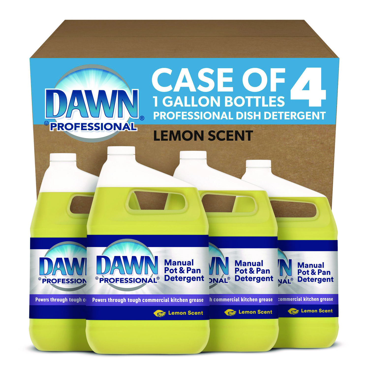 Dawn® Professional Manual Pot/Pan Dish Detergent, Lemon, 4/Carton ...