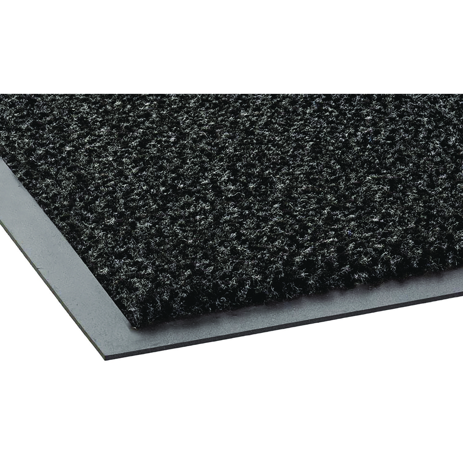 Dust-Star Microfiber Wiper Mat, Rectangular, Charcoal Gray Carpeted ...