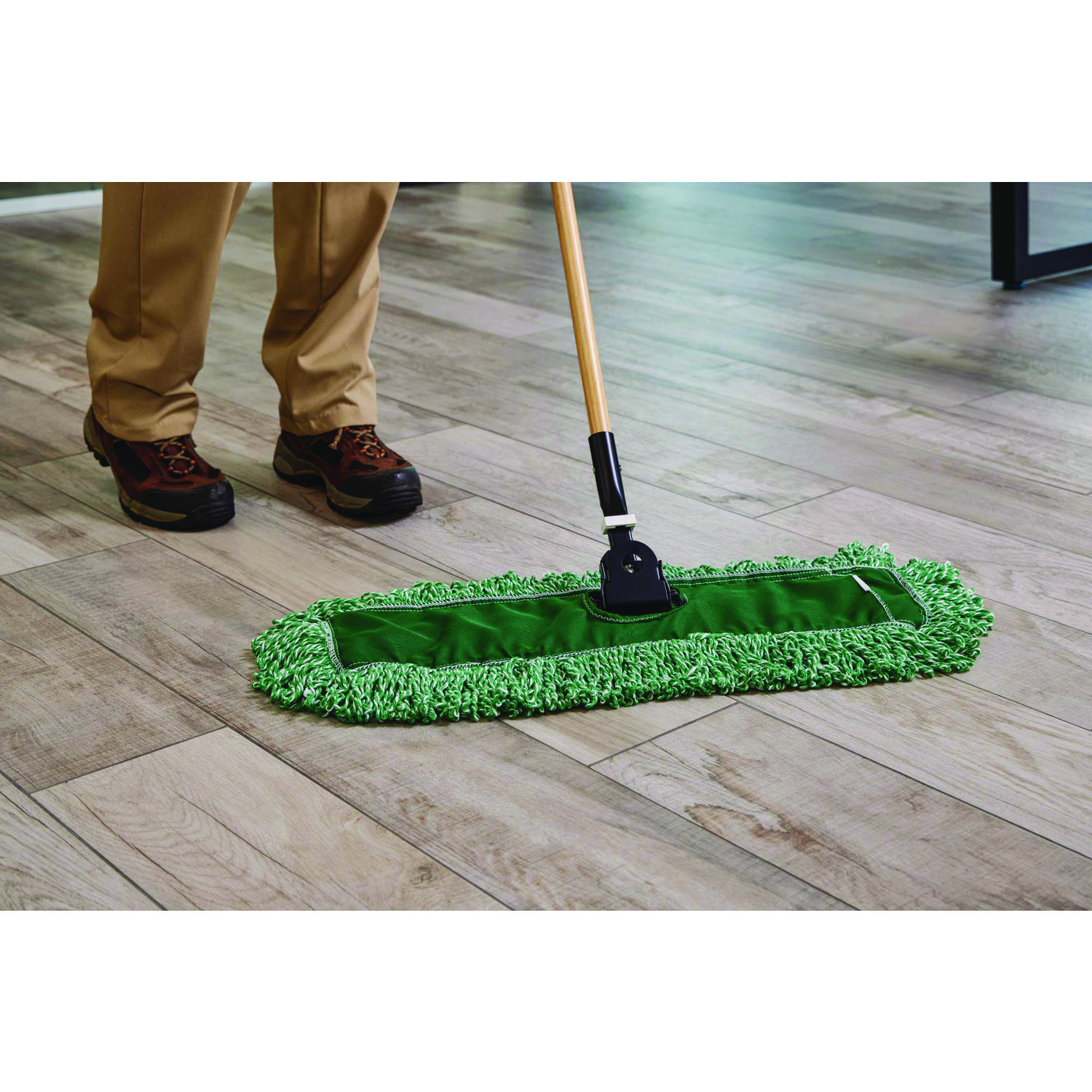 Microfiber Loop Dust Mop, 24" x 5", Green, 12/Carton - FGJ85300GR00