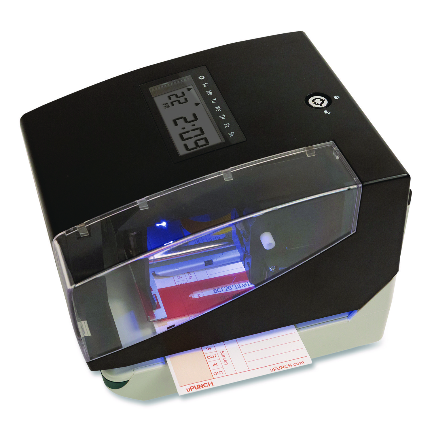 Digital Time Clock and Date Stamp Bundle, Digital Display, Black ...