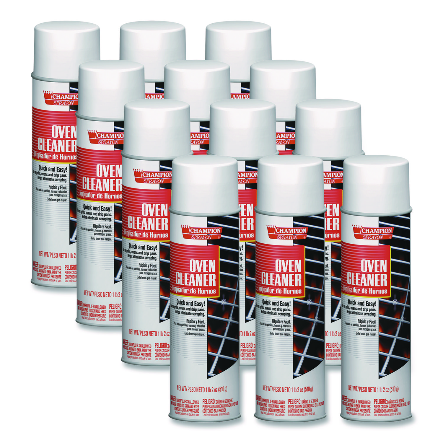Chase Products Champion Sprayon Oven Cleaner, 18 oz Aerosol Spray, 12 ...