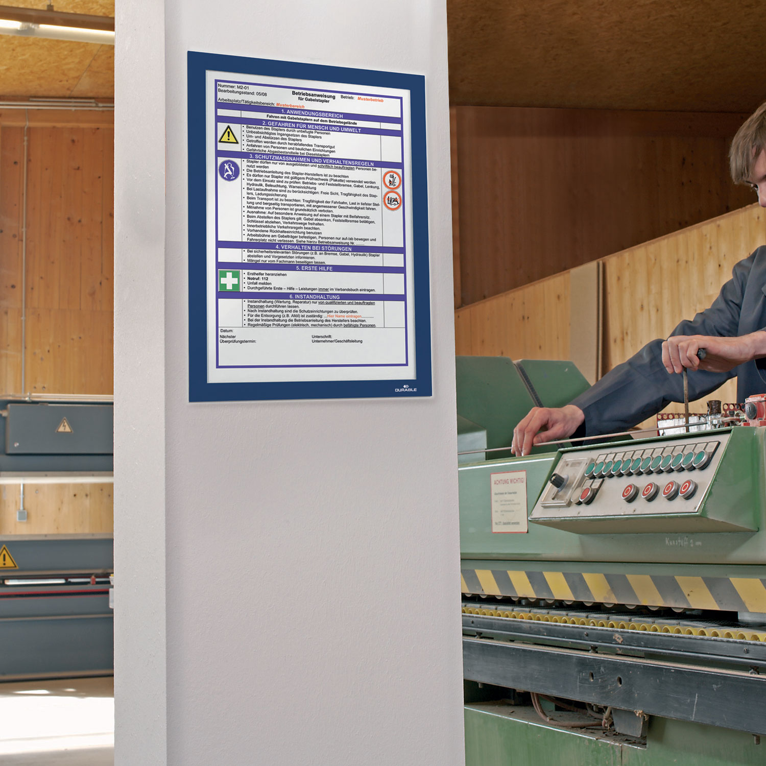 Infoframe DURAFRAME Self Adhesive Double Sided Sign Holder, 9.5 x 12 ...