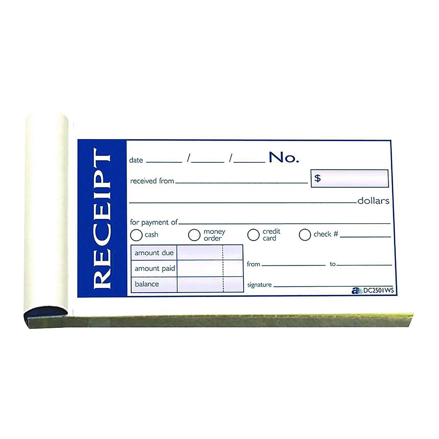 Write 'n Stick Receipt Book, Two-Part Carbonless, 4.88 x 2.75, 50 Forms ...