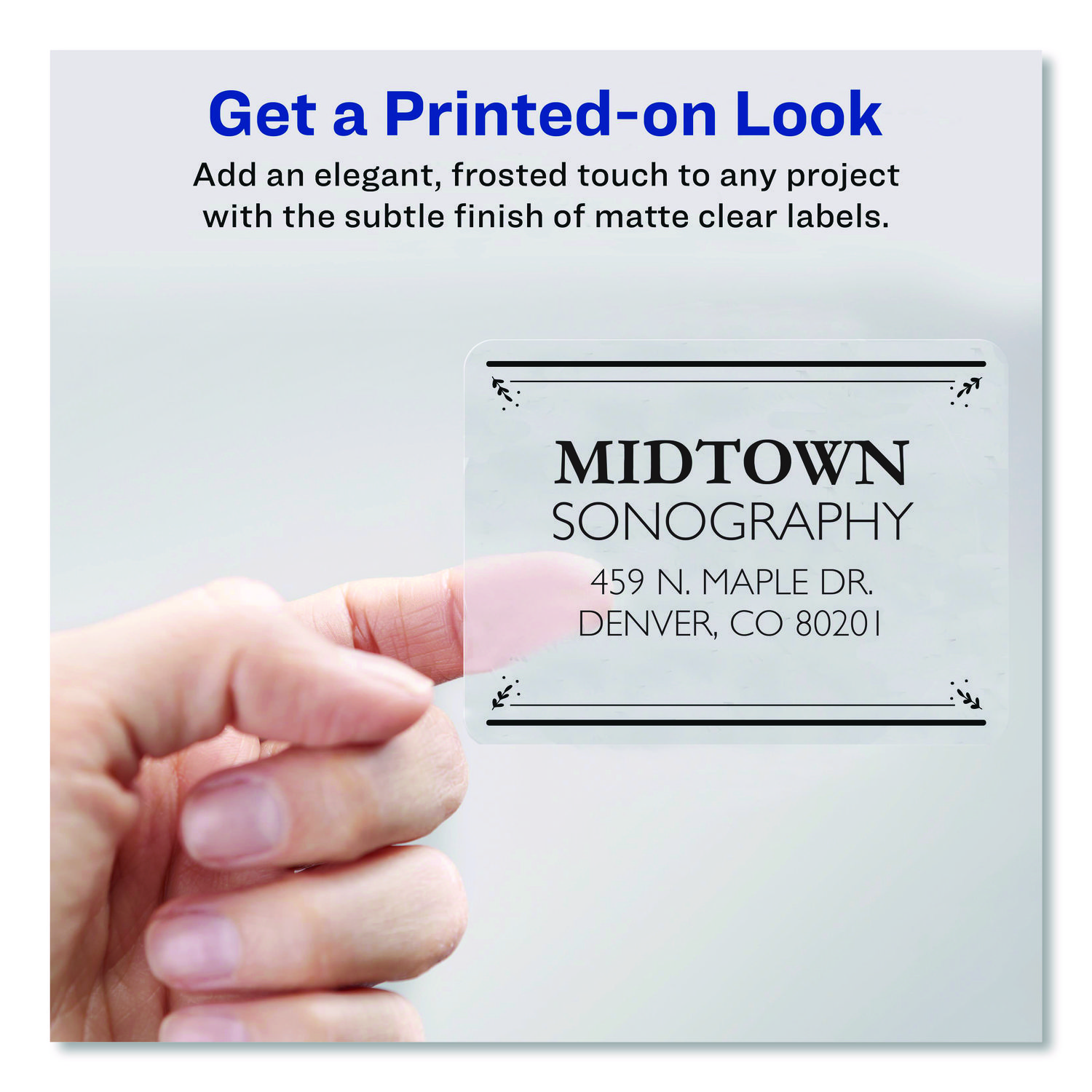 Avery® Matte Clear Easy Peel Mailing Labels w/ Sure Feed Technology ...