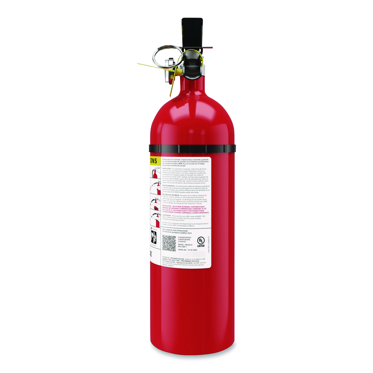 Kidde Pro-5MP Series Fire Extinguisher, with Bracket/Metal Strap, 3-A ...
