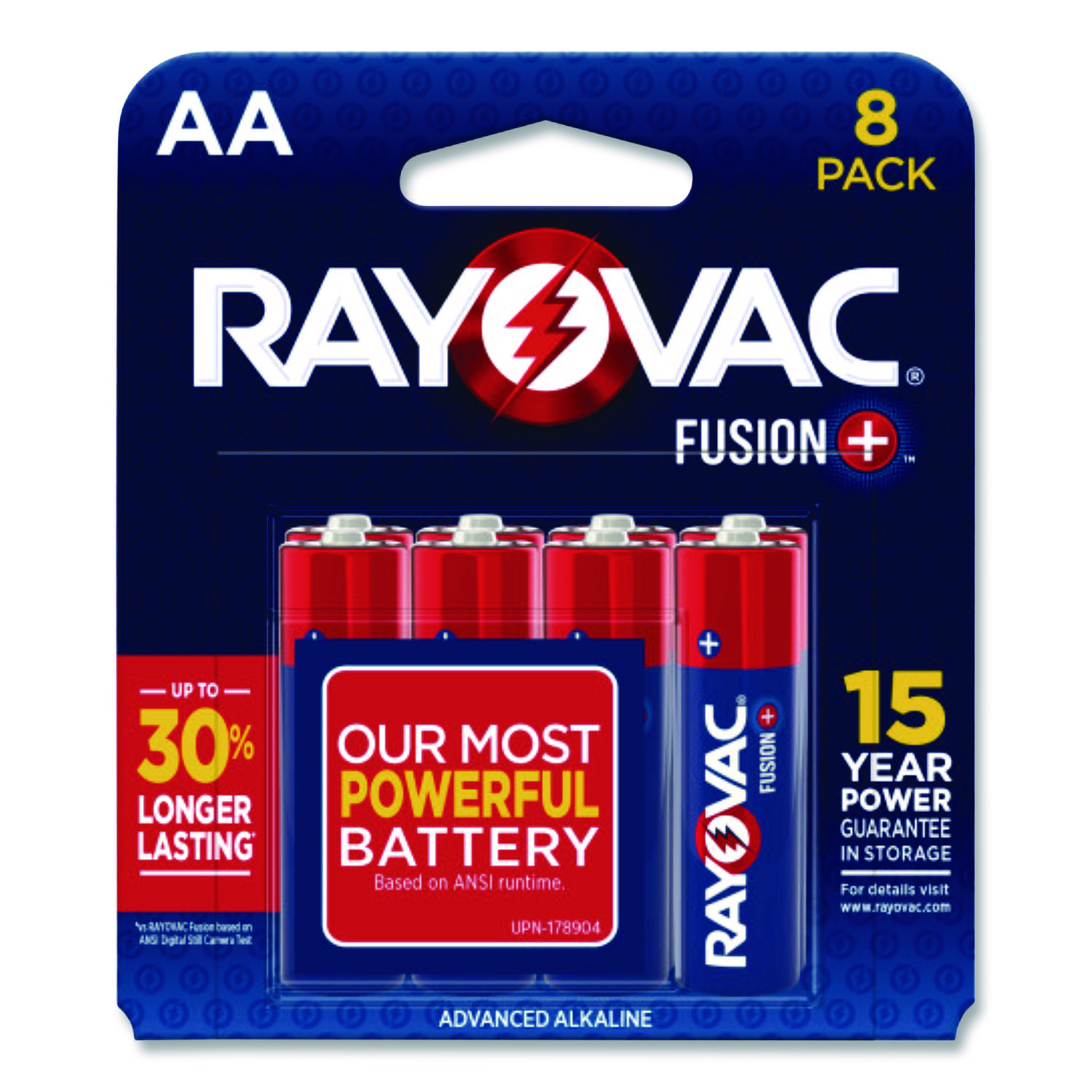 Fusion Performance Alkaline AA Batteries, 8/Pack - 3D Office Solutions, Inc