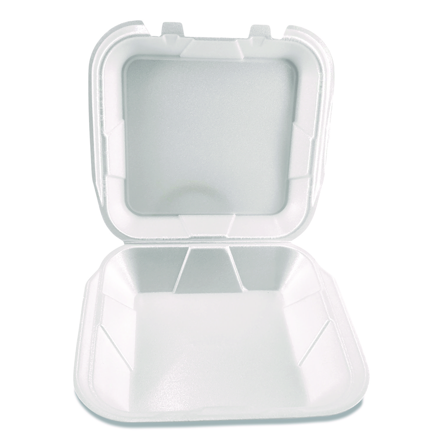 Plastifar Foam Hinged Lid Containers, 9 x 9 x 3, White, Foam, 200 ...