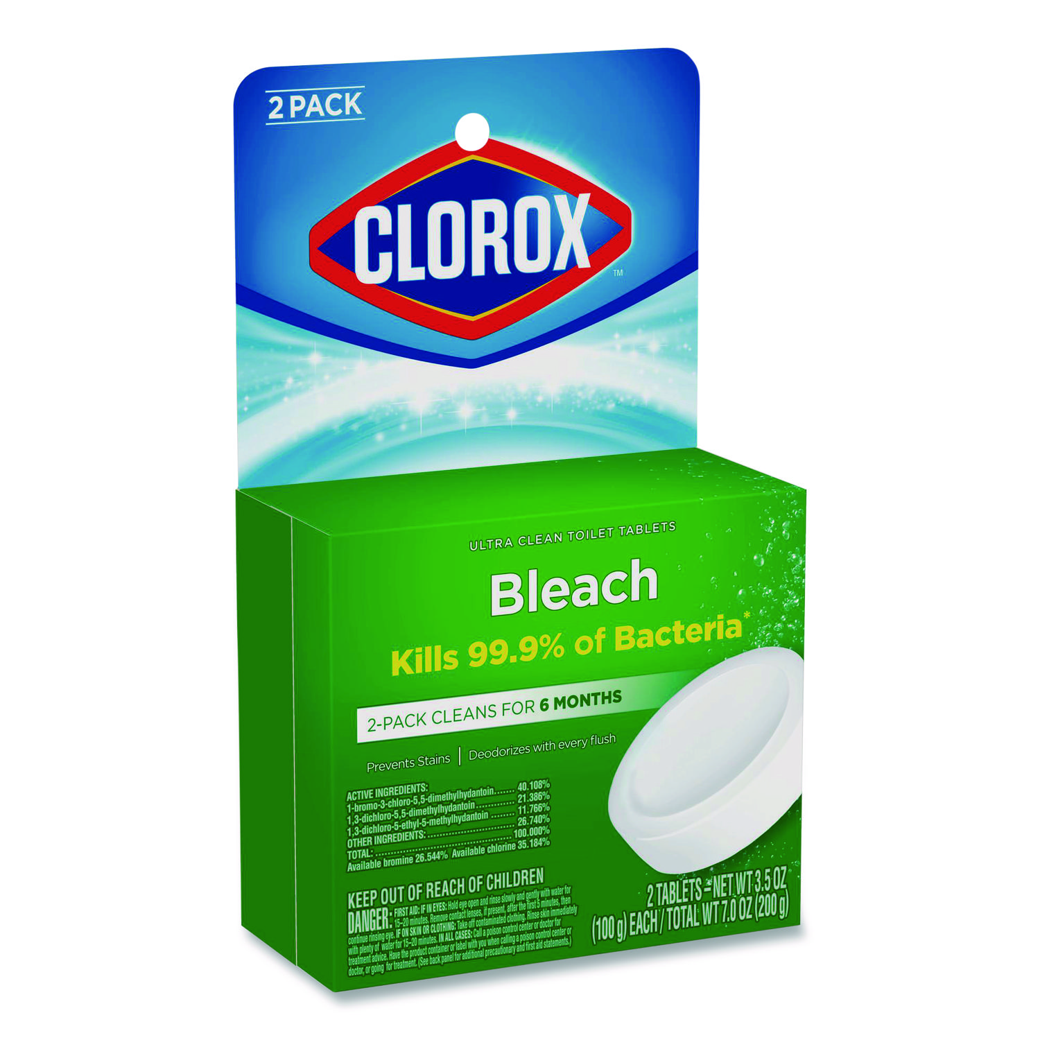 Clorox® Ultra Clean Toilet Tablets Bleach, 3.5 oz Tablet, 2/Pack ...