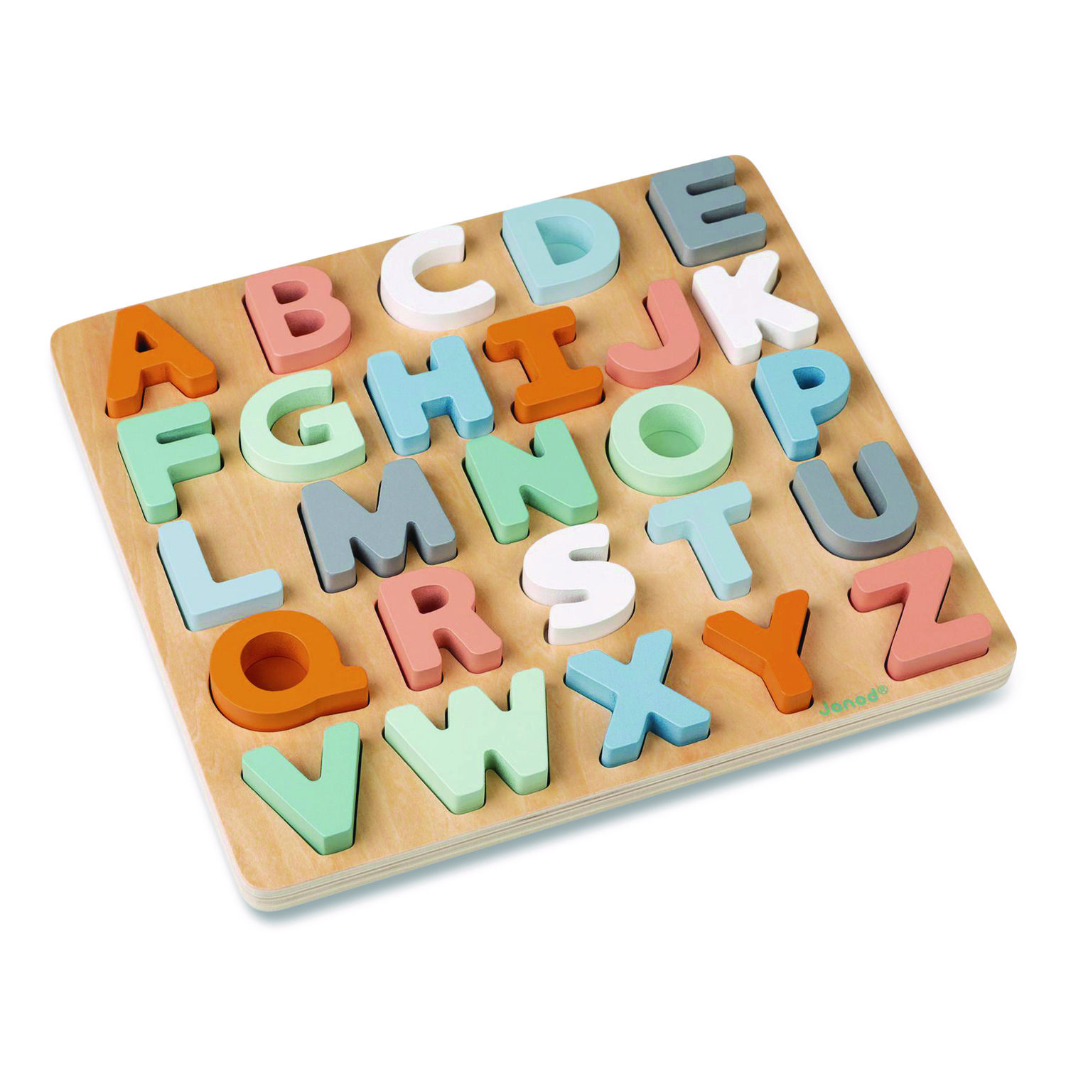 Sweet Cocoon, Double-Sided Chunky Alphabet Puzzle, Ages 2 to 6 - Zerbee