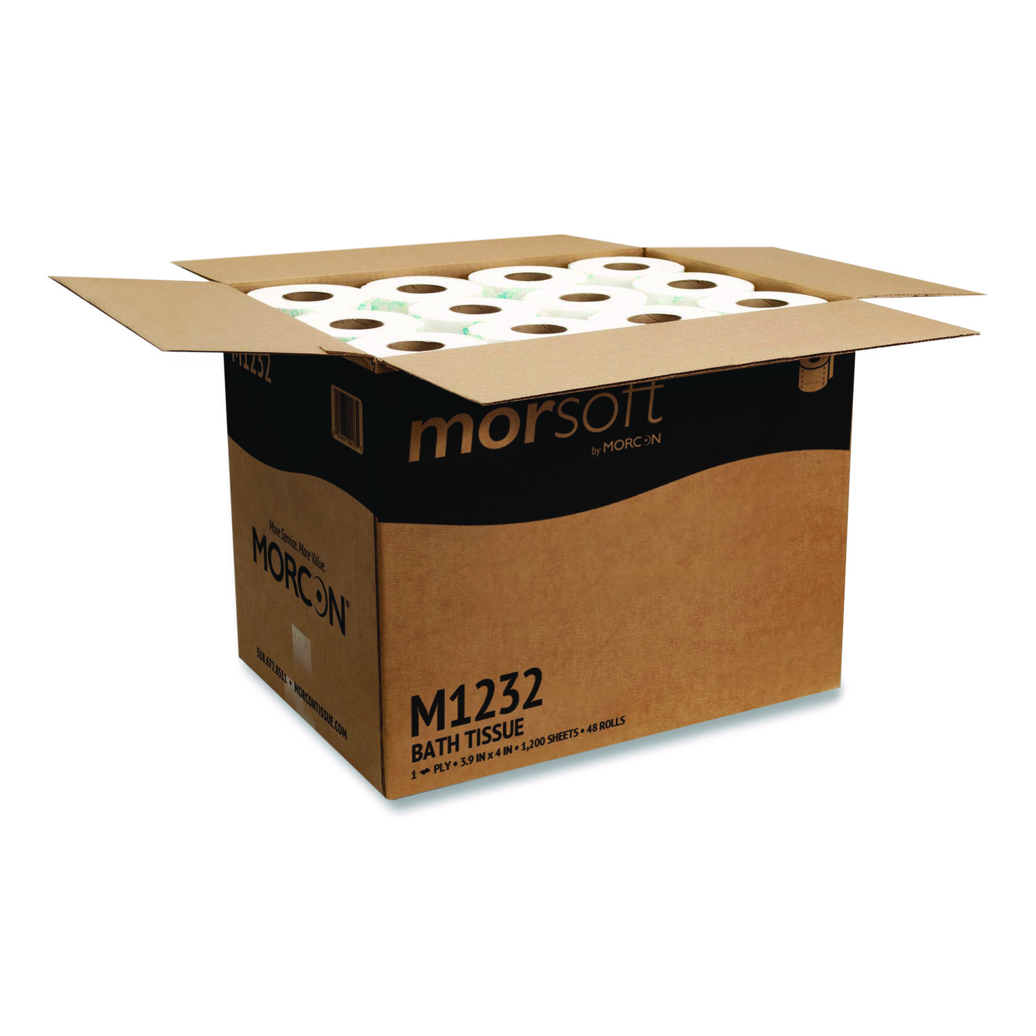 Morcon Tissue Morsoft Controlled Bath Tissue, Septic Safe, 1-Ply, White ...