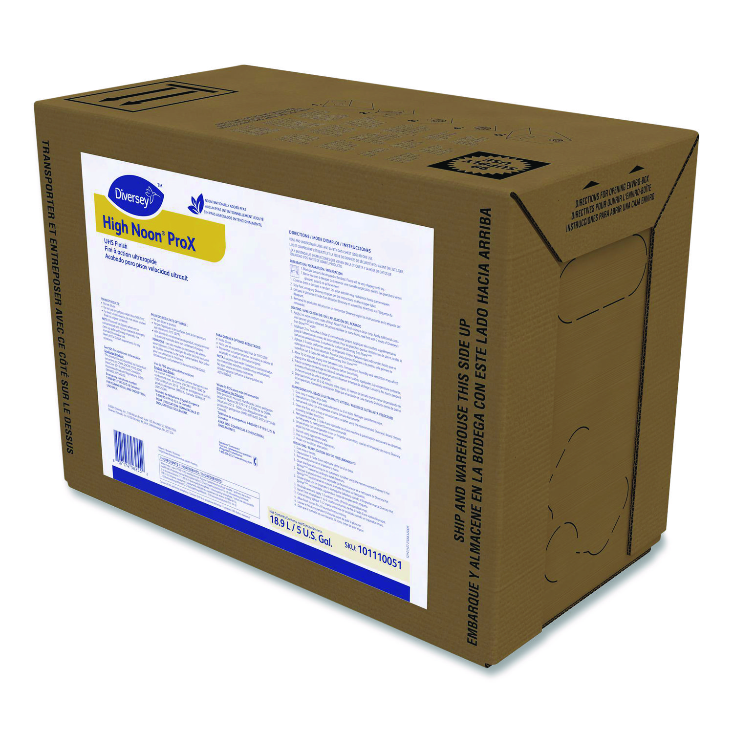 Diversey™ High Noon ProX UHS Finish, 5 gal Bag-in-Box | Wagner Supply ...