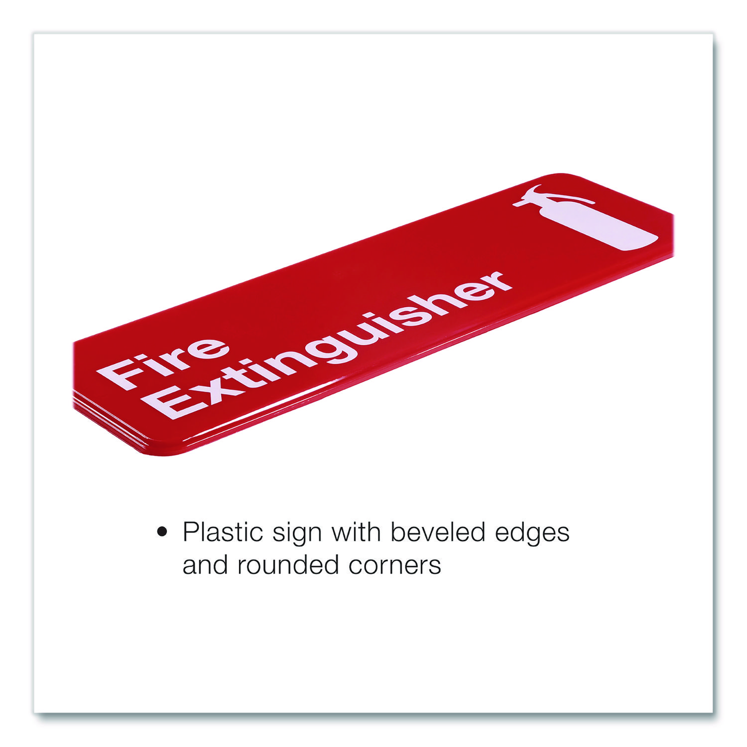Excello Global Products® Fire Extinguisher Wall Sign, 9" x 3", Red Face ...