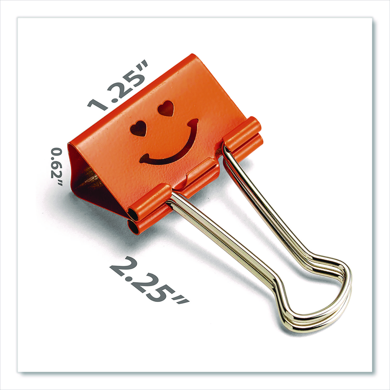 Officemate Smiling Face Binder Clips, Medium, Assorted Colors, 36/Pack ...