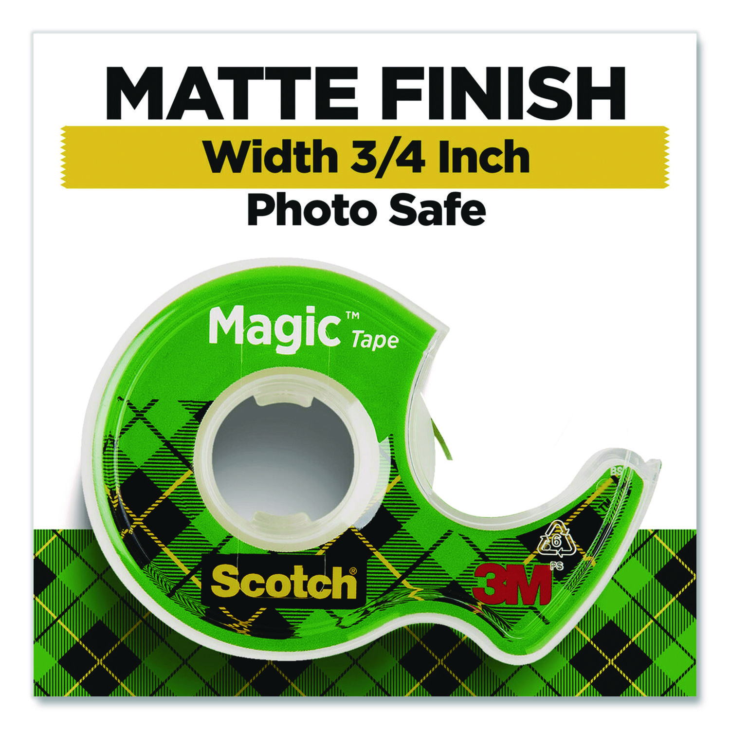 Scotch® Magic Tape in Handheld Dispenser, 1" Core, 0.75" x 24.9 ft ...