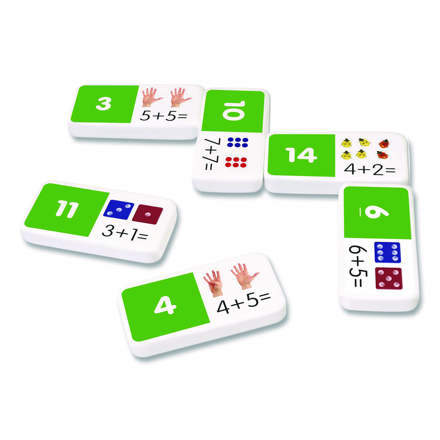 Junior Learning Inc® Addition Dominoes, 1 to 2 Players, Grades K to 2 ...