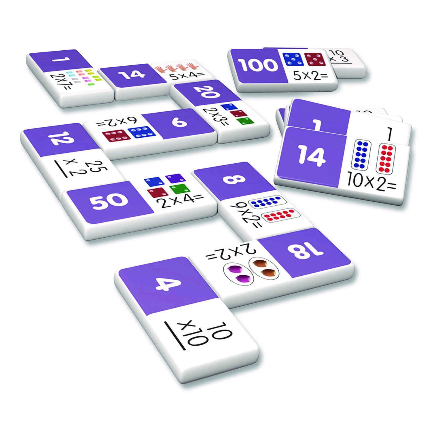 Junior Learning Inc® Multiplication Dominoes, 1 to 2 Players, Grades 2 ...