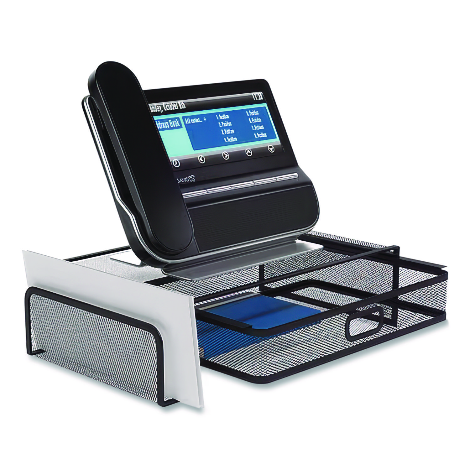 Telestand Mesh Stand for Desktop Phone, 15.16 x 9.37 x 4.33, Black ...