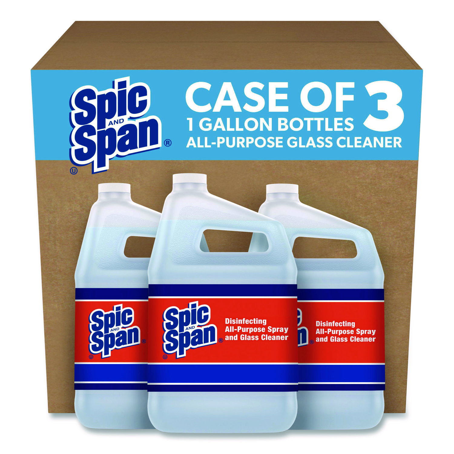 Disinfecting All-Purpose Spray and Glass Cleaner, Fresh Scent, 1 gal ...