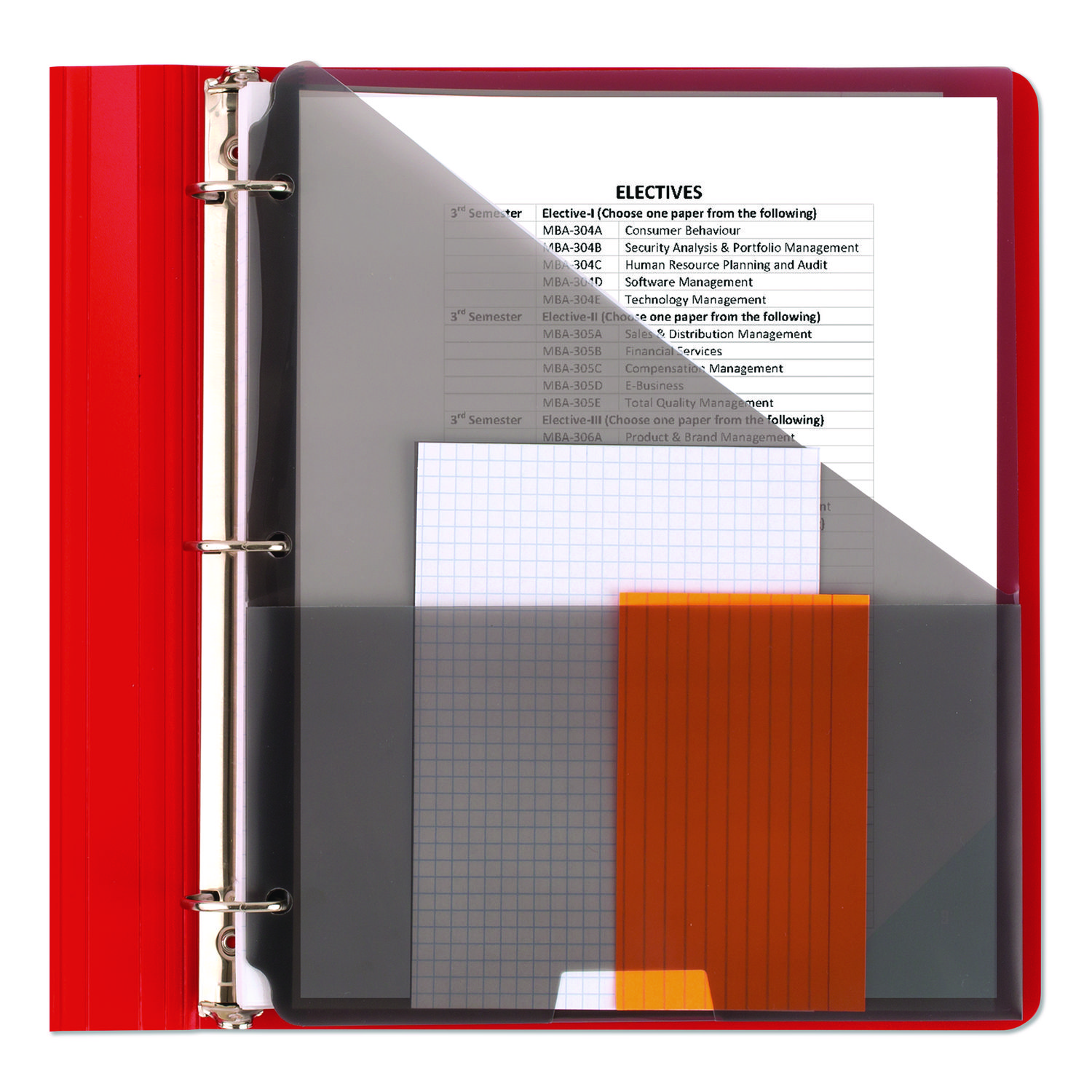 Five Star® 1" Plastic Binder, 3 Rings, 1" Capacity, 11 x 8.5, Randomly ...