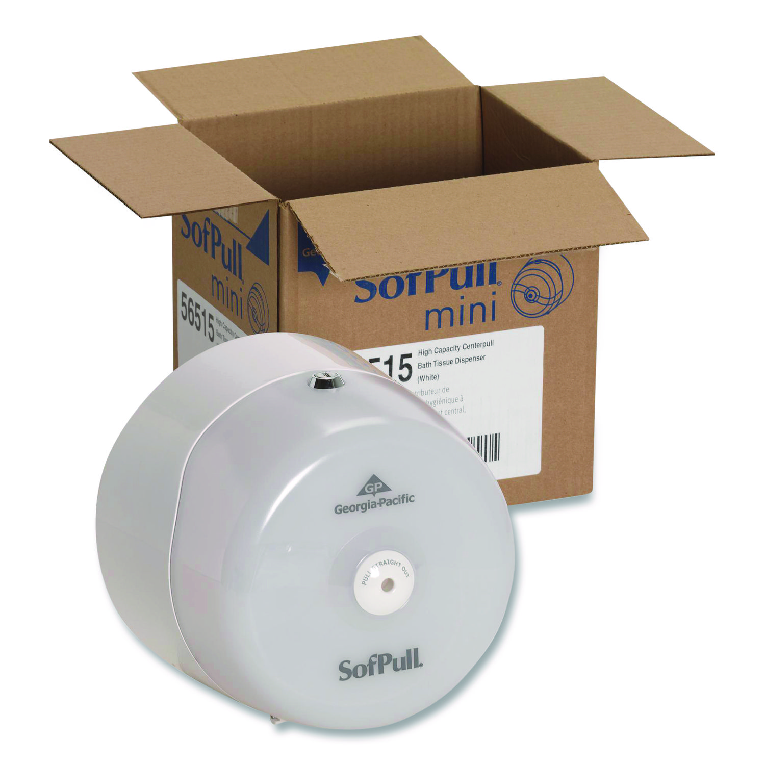 Georgia Pacific® Professional SofPull Mini Center-Pull Single-Roll Bath ...