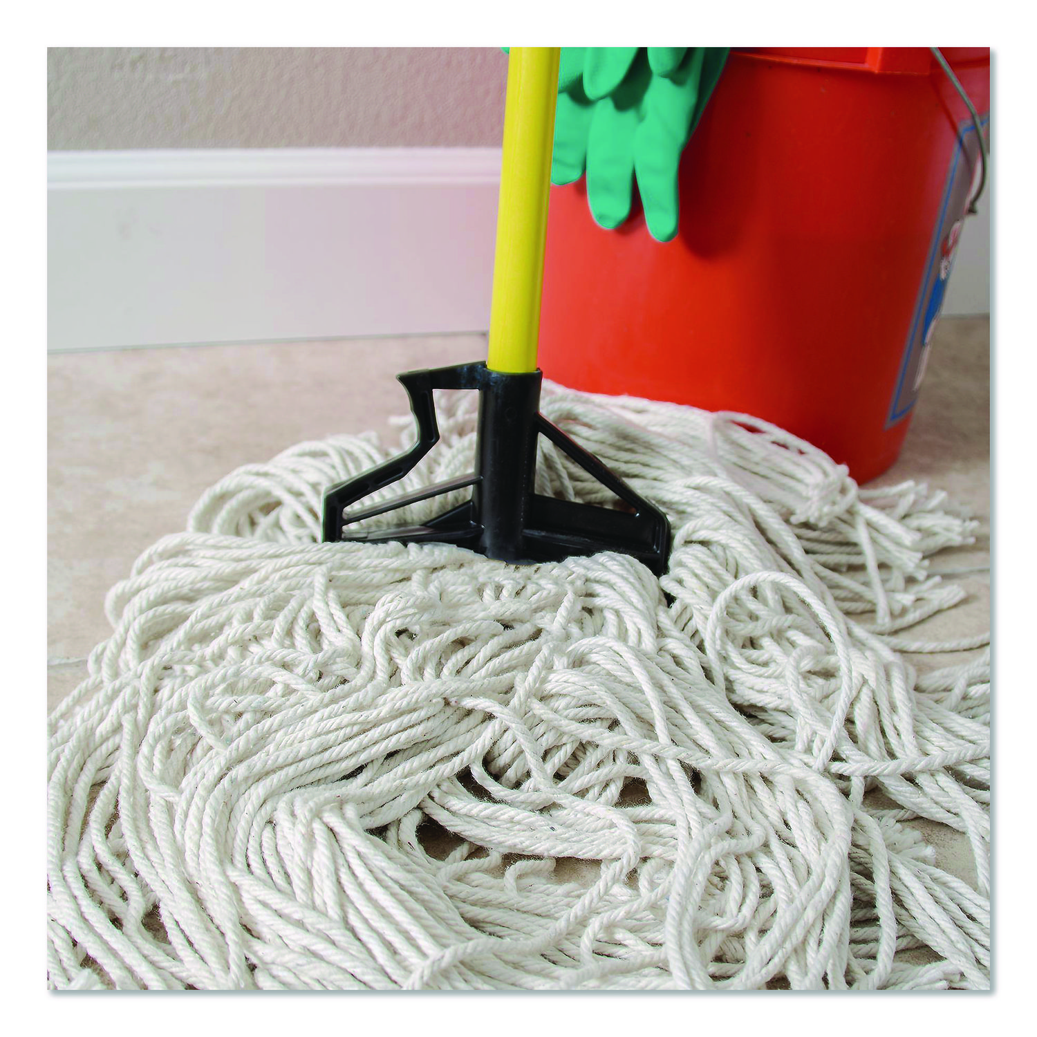 Carlisle Sparta Spectrum Quik-Release Fiberglass Mop Handle, 1" dia x ...