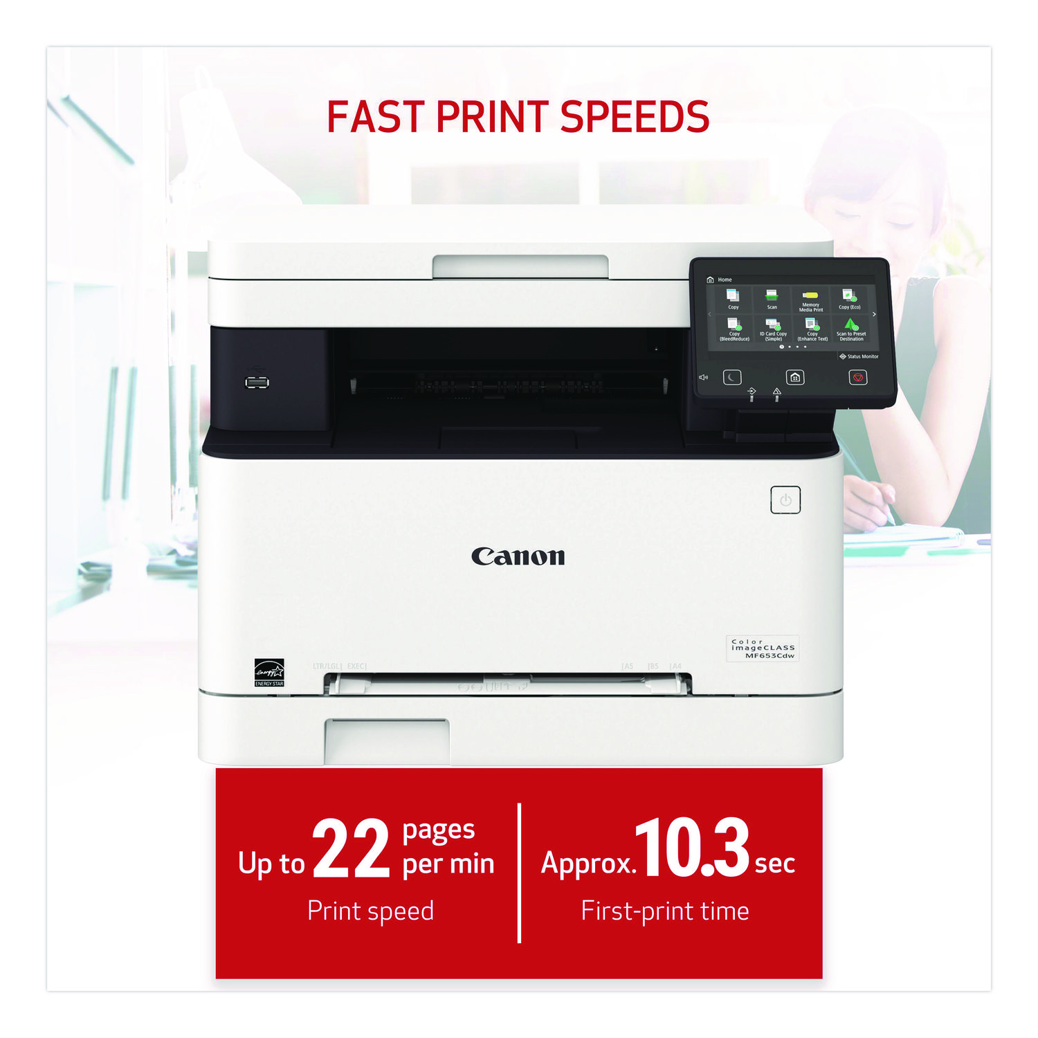 Canon® imageCLASS MF653CDW Wireless Multifunction Laser Printer, Copy ...