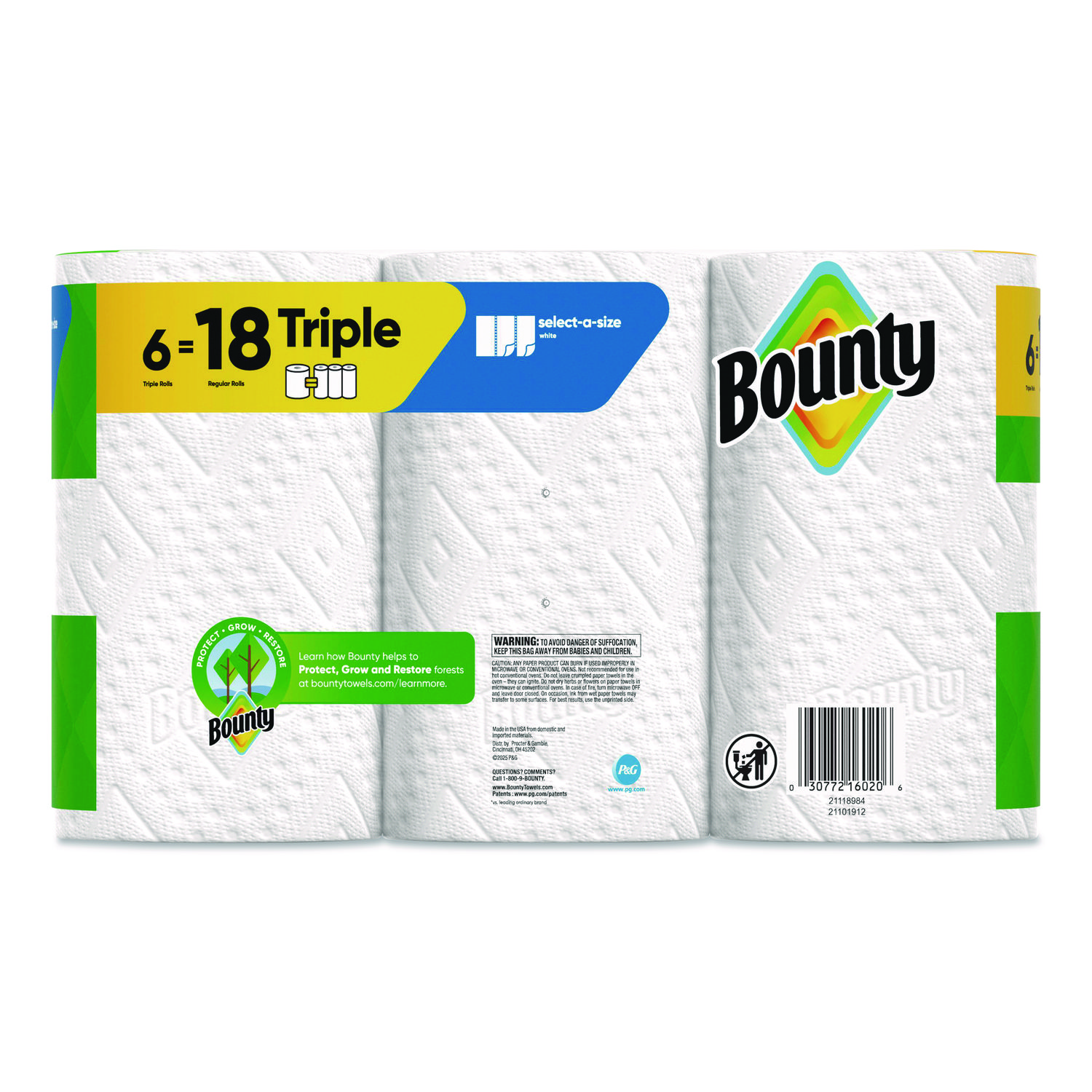 Select-a-Size Kitchen Roll Paper Towels, 2-Ply, 5.9 x 11, White, 123 ...