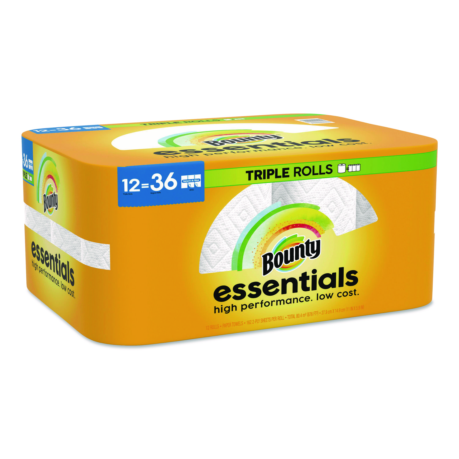Bounty® Essentials Select-A-Size Kitchen Roll Paper Towels, 2-Ply, 5.9 ...