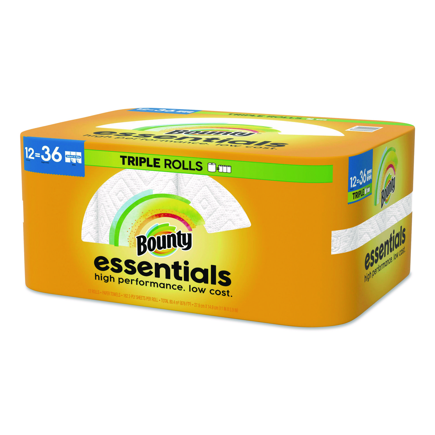 Bounty® Essentials Select-A-Size Kitchen Roll Paper Towels, 2-Ply, 5.9 ...