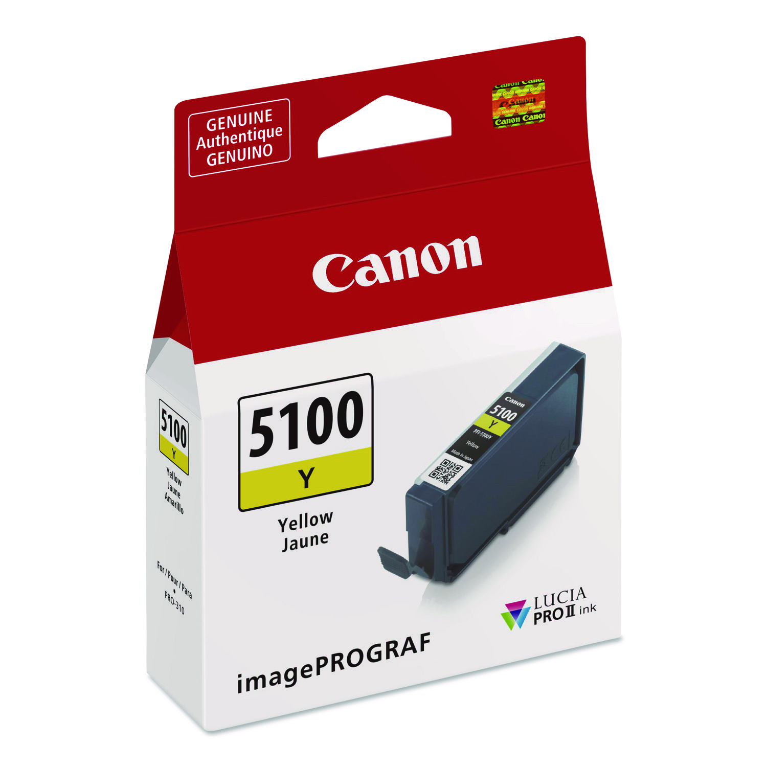6955C002 (PFI-5100) Lucia PRO II Ink, Yellow - mastersupplyonline