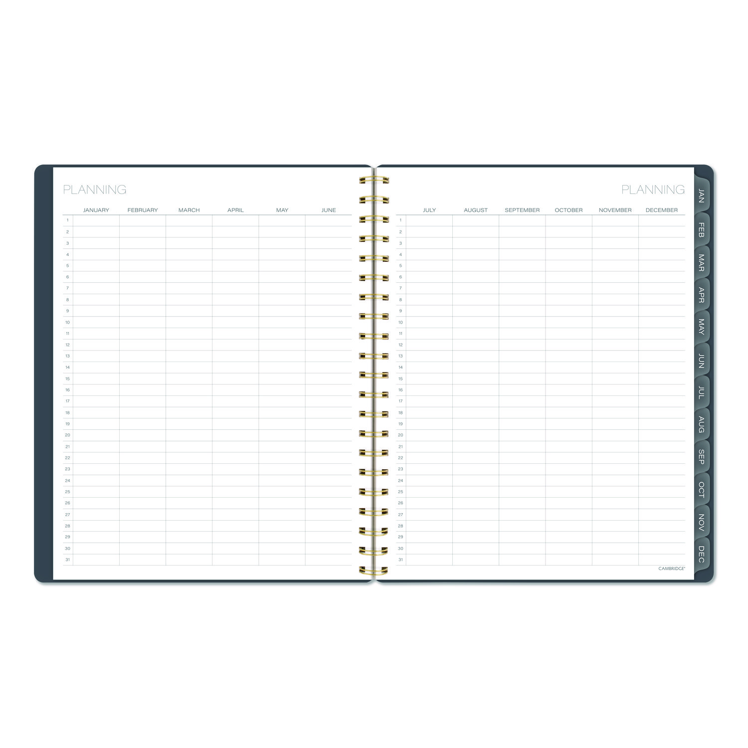 Cambridge® Hera Weekly Monthly Planner, Wavy Lines, 11 x 8.5, Black ...
