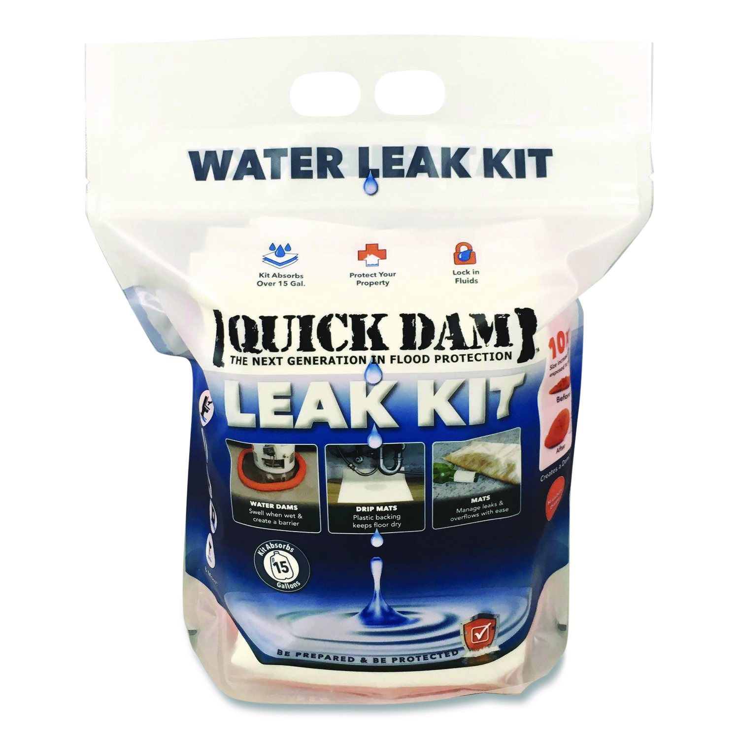 Leak Kit, (5) Drip Mats, (5) Mats, (4) 4 ft Water Dams, (1) 10 ft Water ...