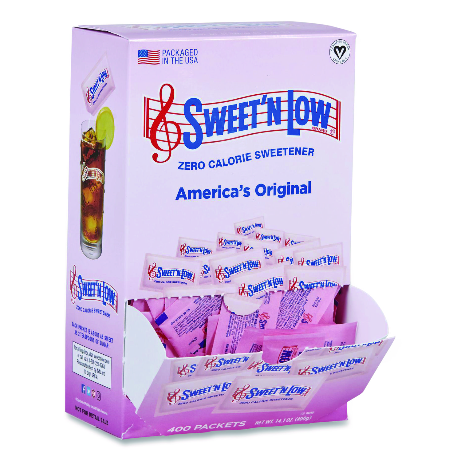 SWEET'N Low Low-Sugar Substitute Packets - Artificial Sweetener - 400 ...