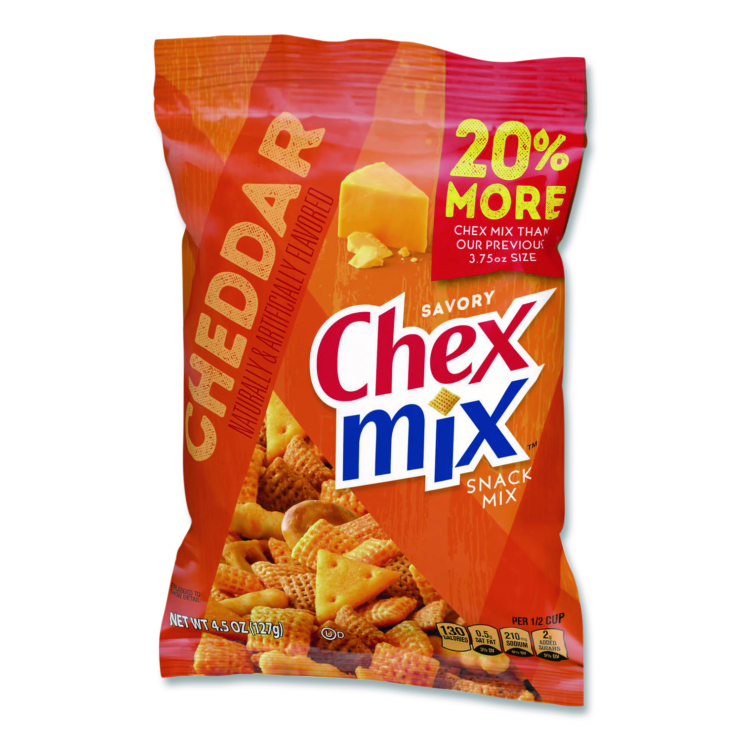 Snacks, Cheddar, 4.5 oz Bag, 8/Carton - mastersupplyonline