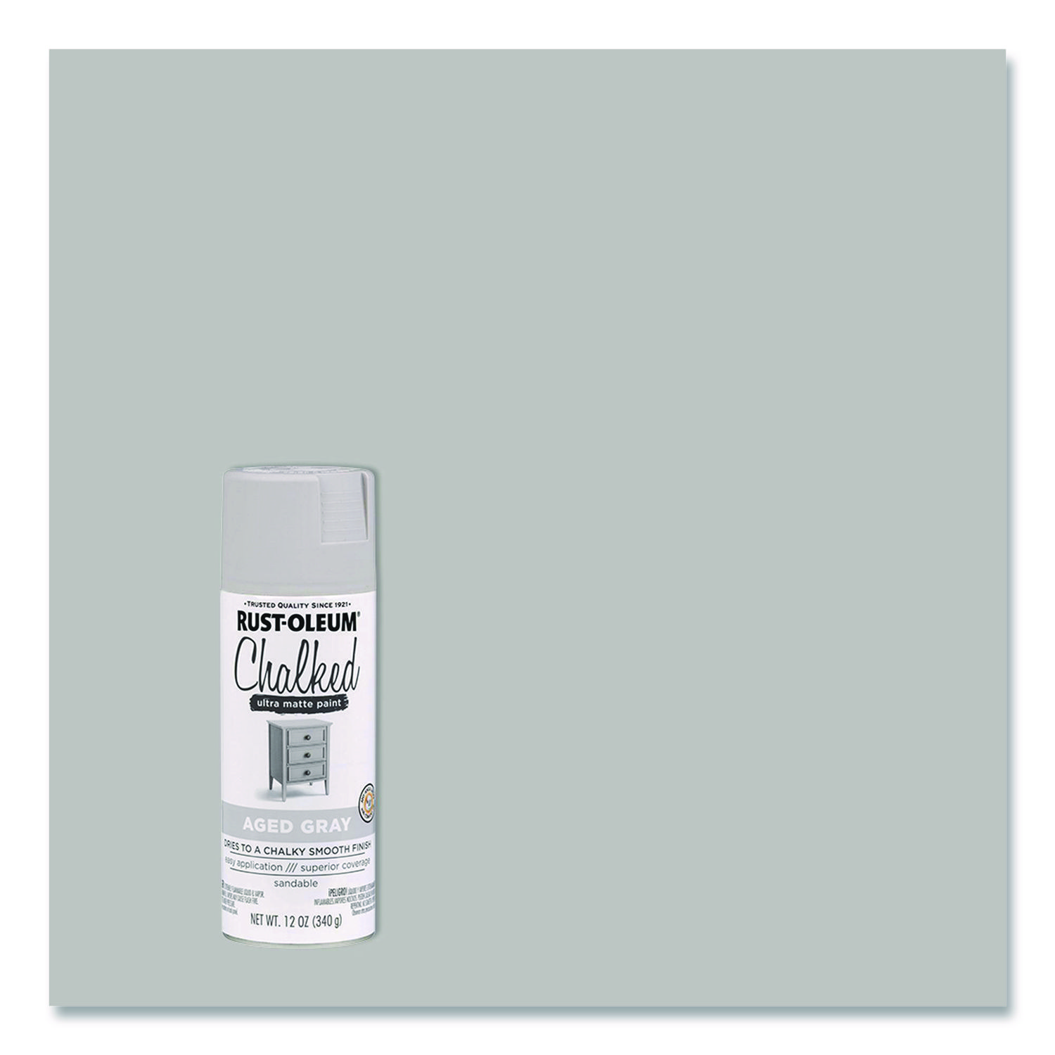 Rust-Oleum® Ultra Matte Chalked Paint, Matte Aged Gray, 12 oz Aerosol ...