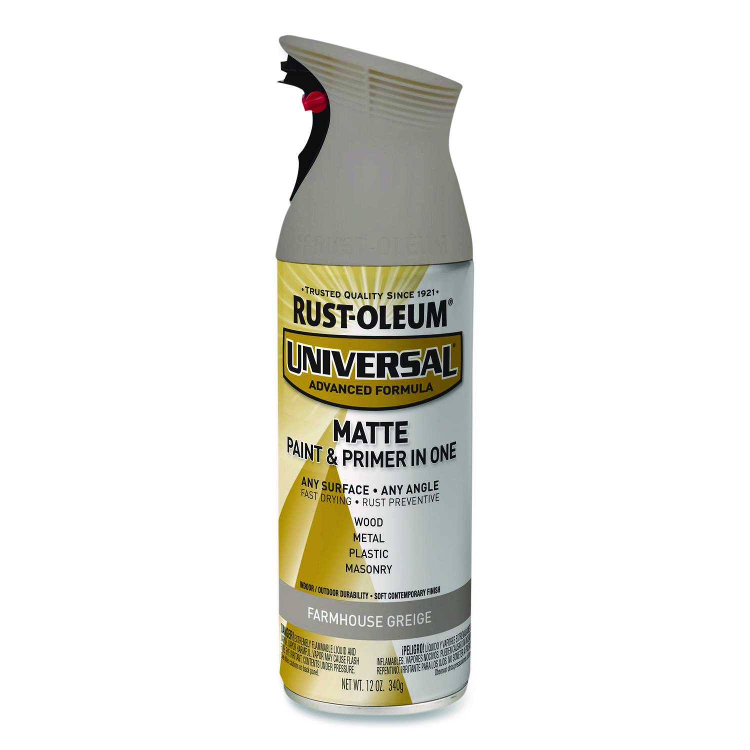 Universal Premium Spray Paint, Matte Greige, 12 oz Aerosol Can ...