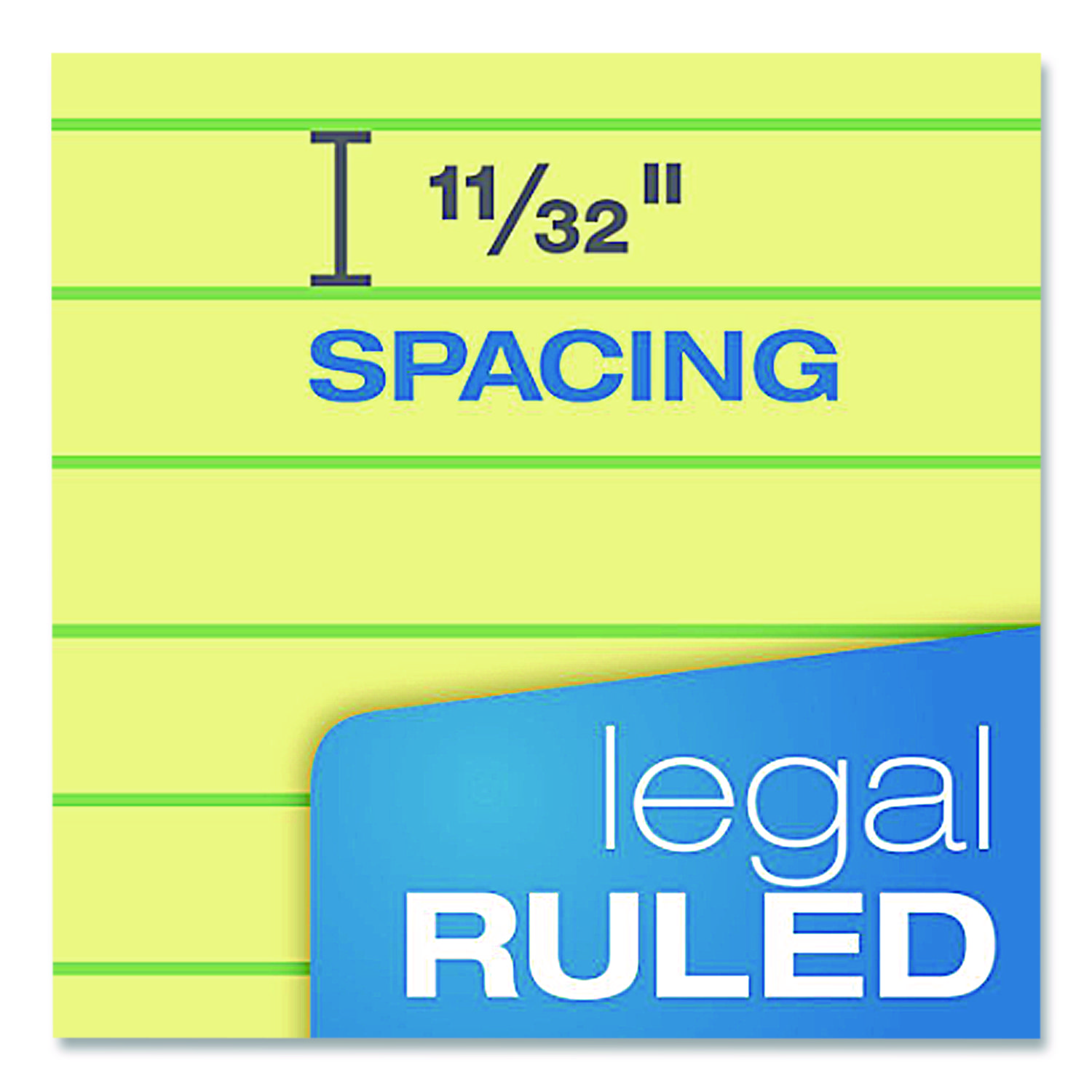 Ampad® Perforated Writing Pads, Wide/Legal Rule, (50) Canary Yellow 8.5 ...