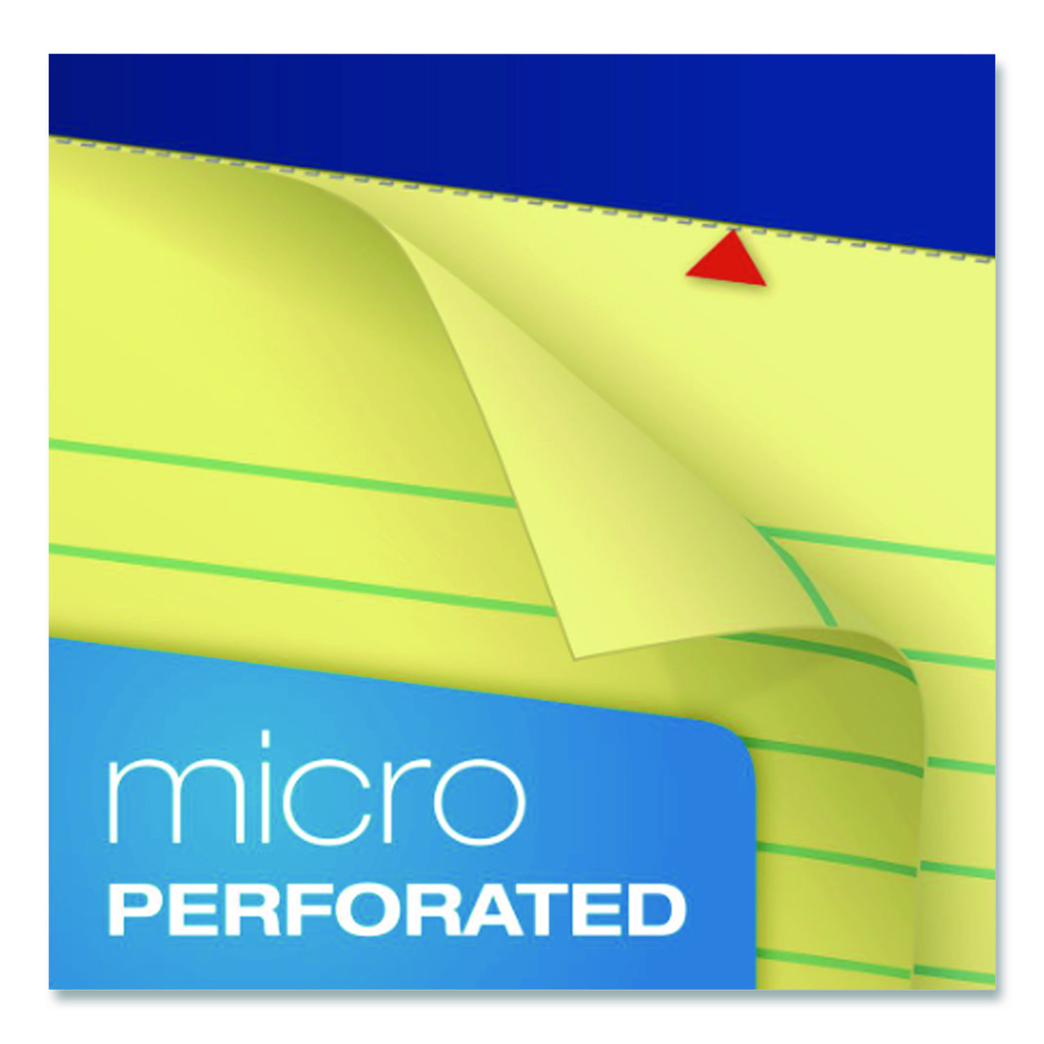 Ampad® Perforated Writing Pads, Wide/Legal Rule, (50) Canary Yellow 8.5 ...