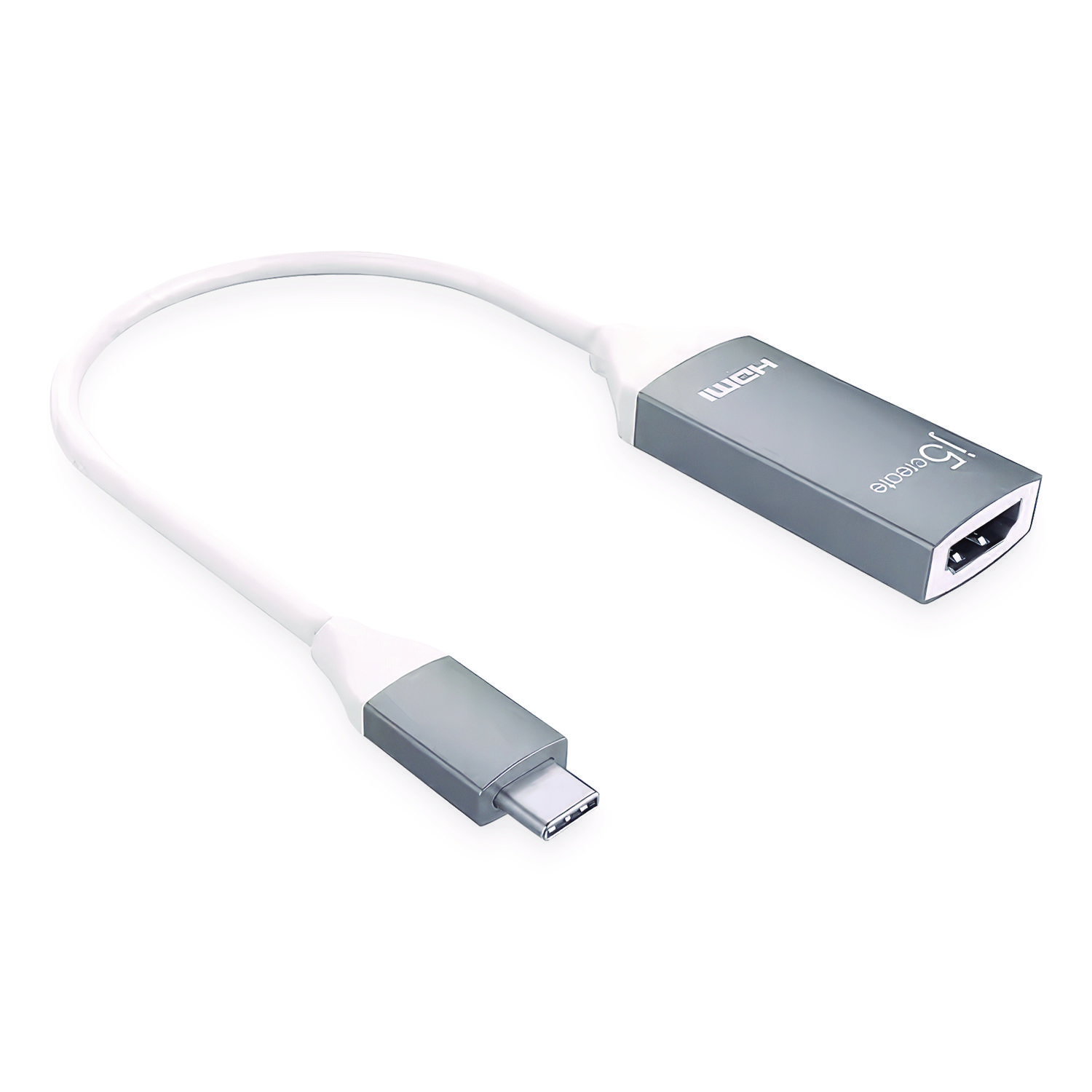 USB-C to HDMI Adapter, 5.71", Silver/White - TEK Distributors