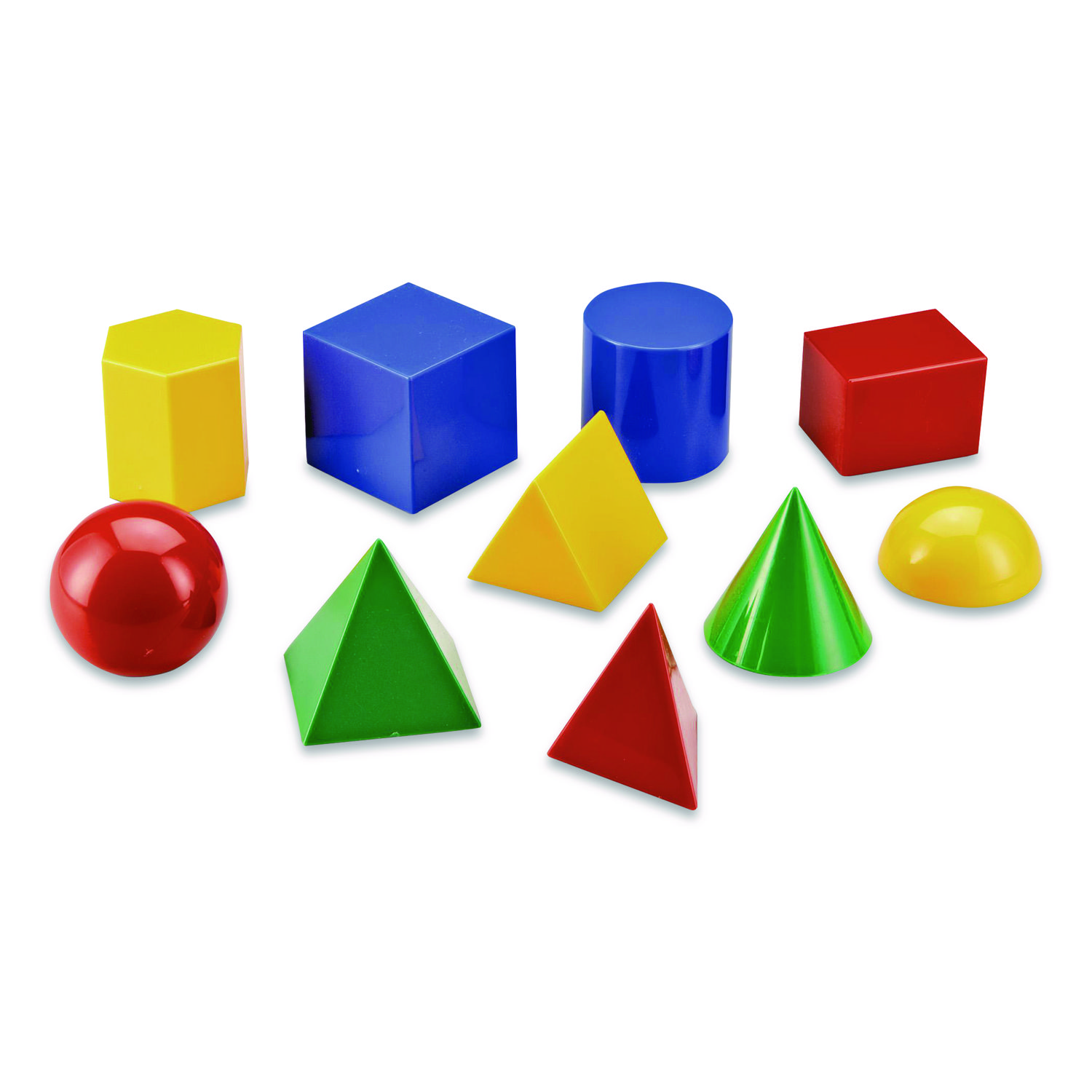 Learning Resources® Large Geometric Shapes, Grades K to 5, 10 Pieces ...