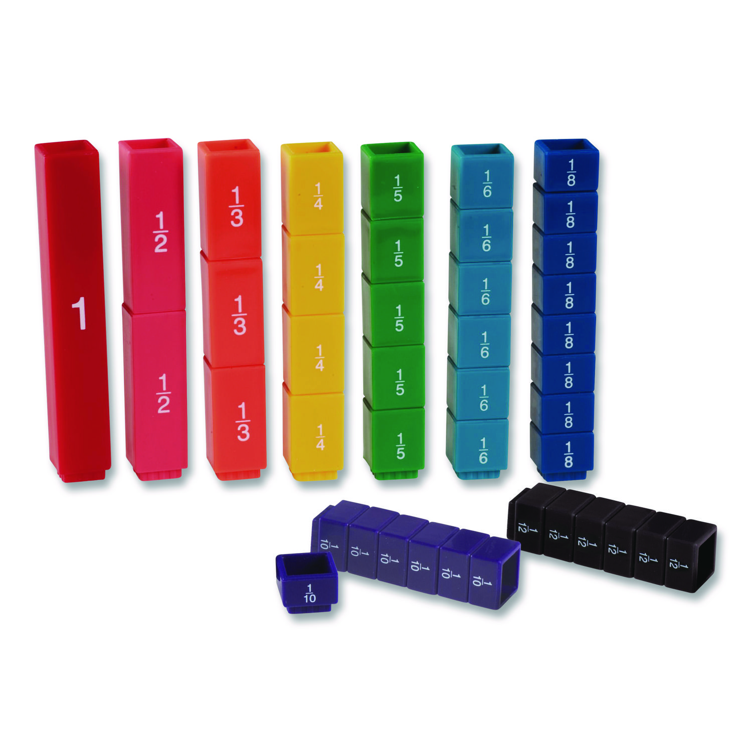 Learning Resources® Fraction Tower Fraction Cubes, Grades 1 to 4, 51 ...