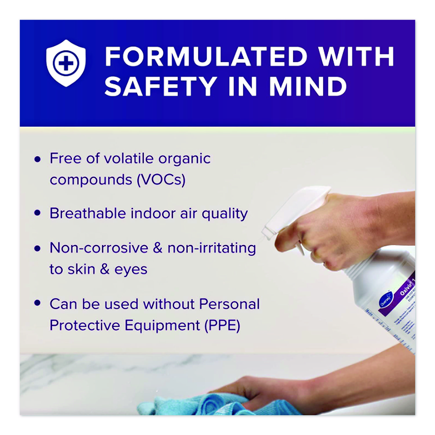 Diversey™ Oxivir Three 64, Surfectant Scent, 2.5 L Bottle, 2/Carton ...