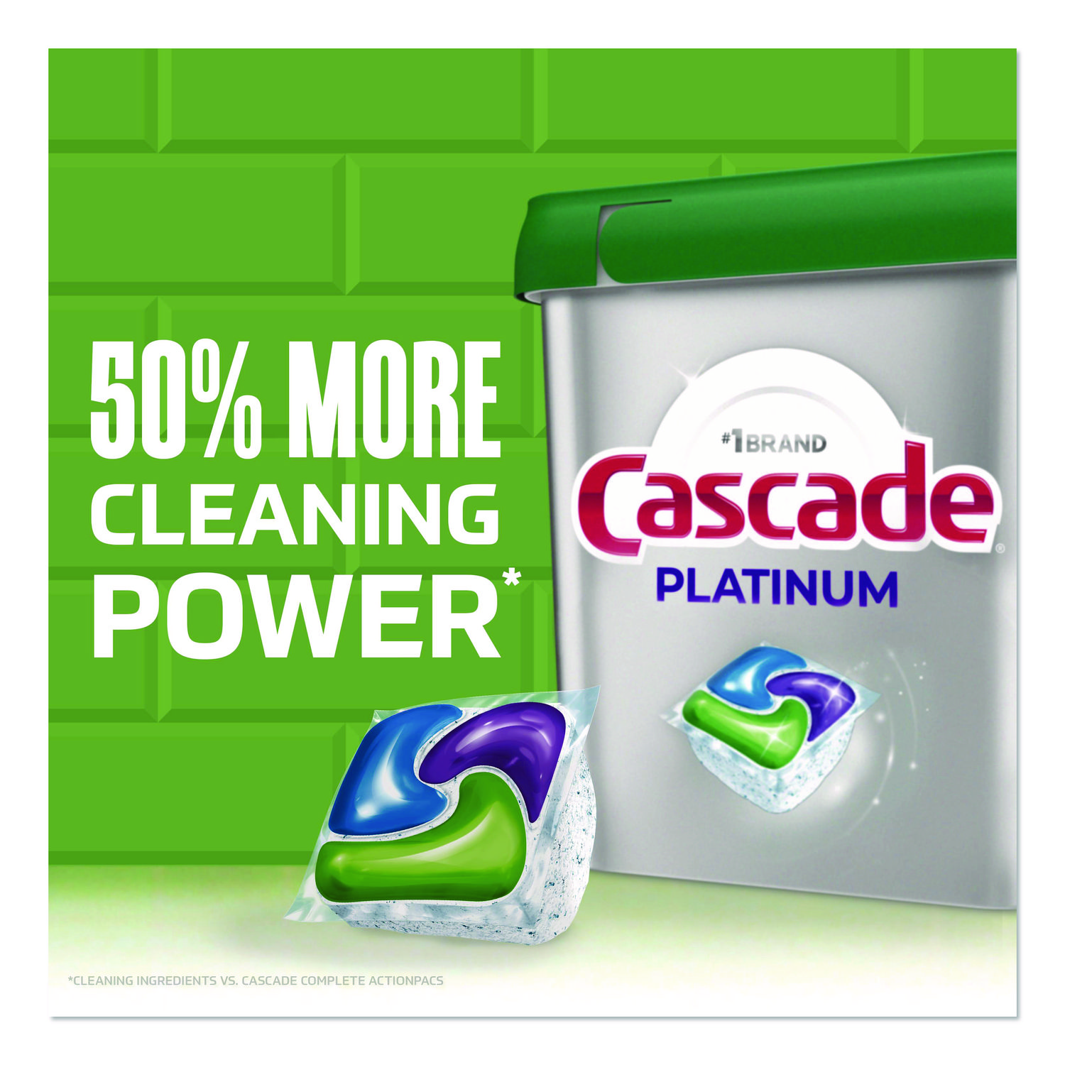Cascade® Platinum ActionPacs, Fresh Scent, 14 oz Pack, 26 Pods/Pack, 4 ...