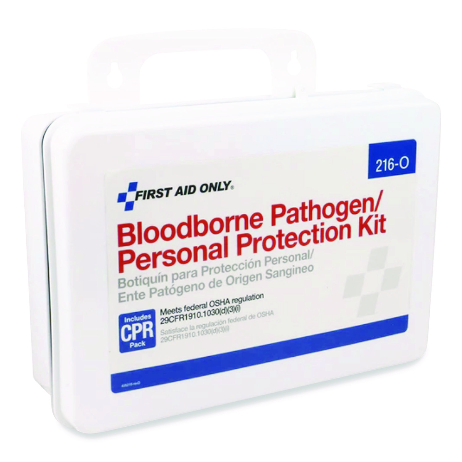 First Aid Only™ Bloodborne Pathogen Spill Clean Up Kit with CPR Pack ...